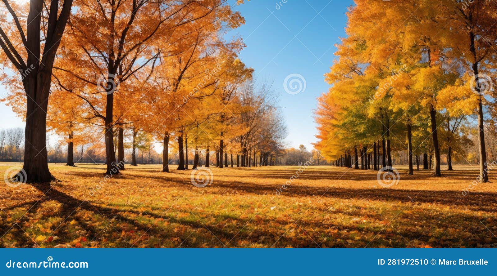 Beautiful Fall Landscape Showing Trees with Autumn Colors - AI ...