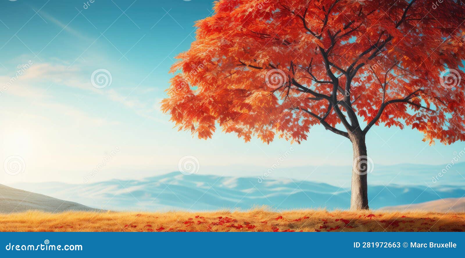 Beautiful Fall Landscape Showing Trees with Autumn Colors - AI ...