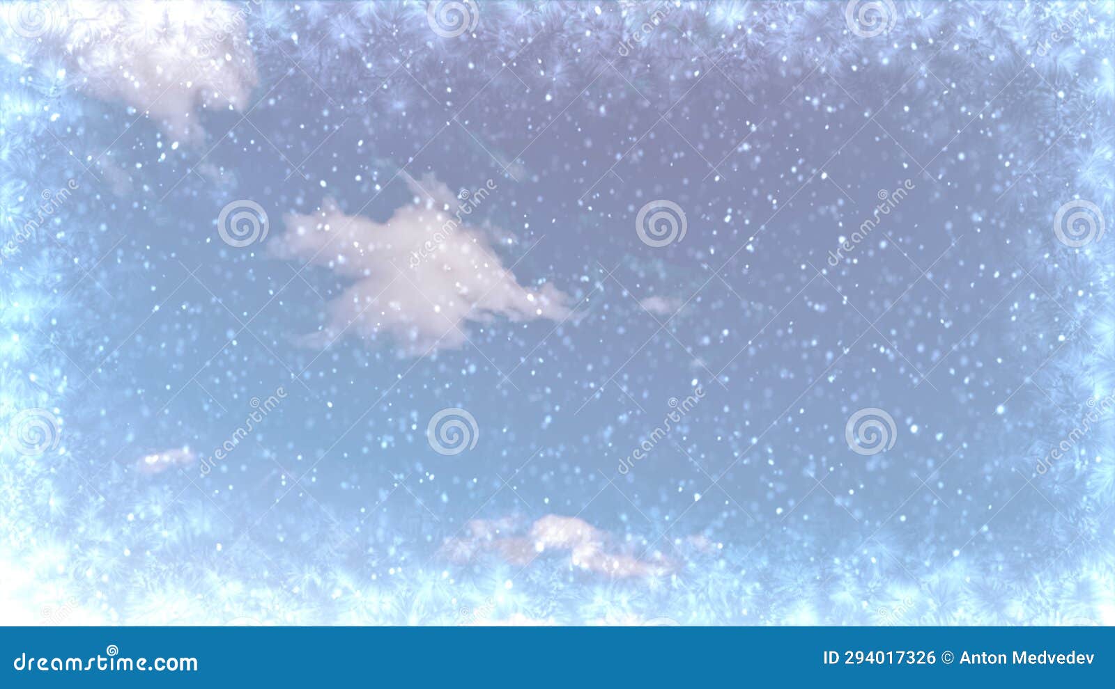 Beautiful Falling Snow on Clouds on Sky Background - Photo of Nature ...