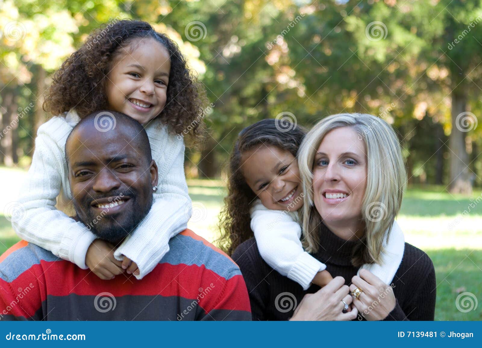 Beautiful Family stock image. Image of multiethnic, black - 7139481