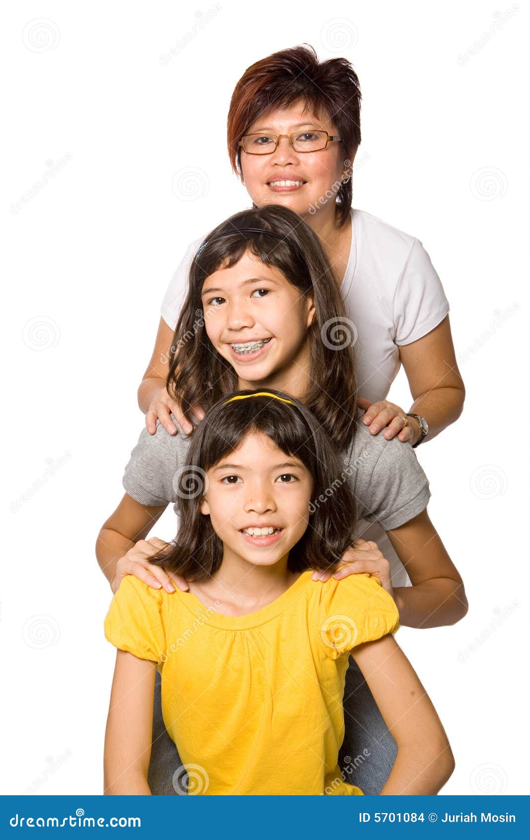 Beautiful Family with Two Young Daughters Stock Photo - Image of female ...