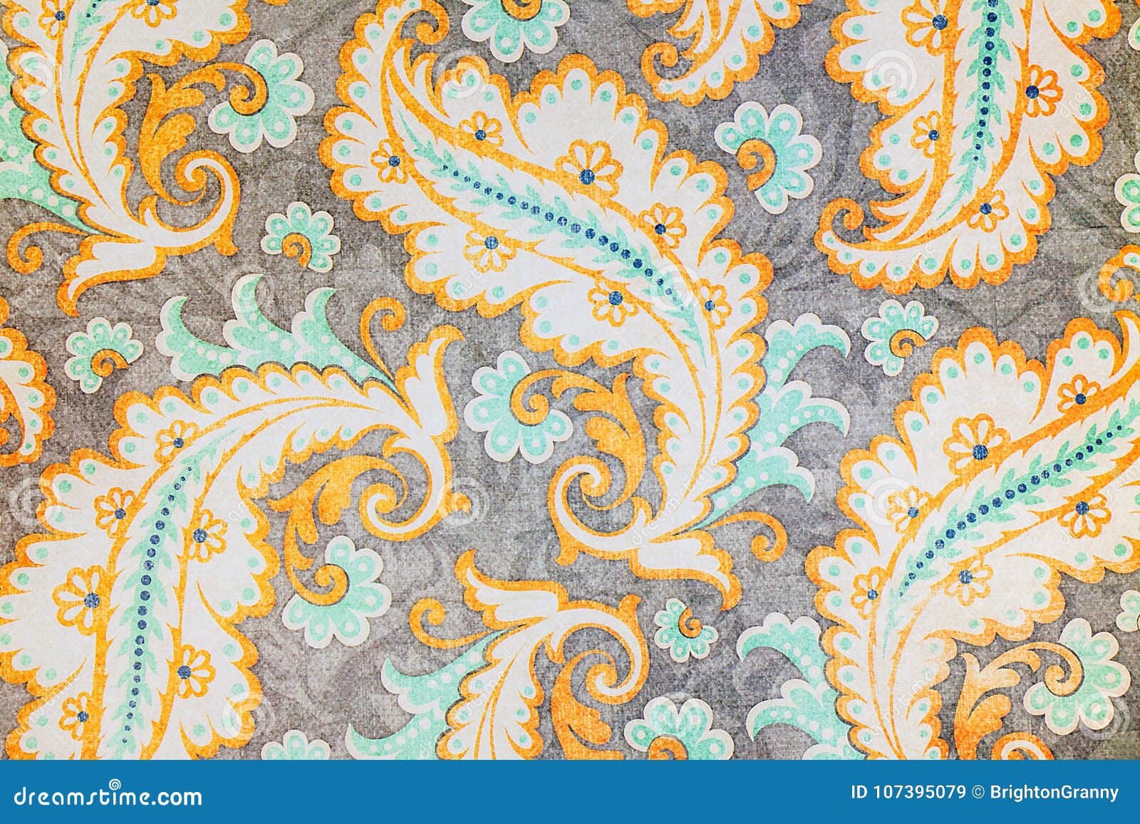 Beautiful Fancy Paisley Pattern. Stock Image - Image of bright, closeup ...