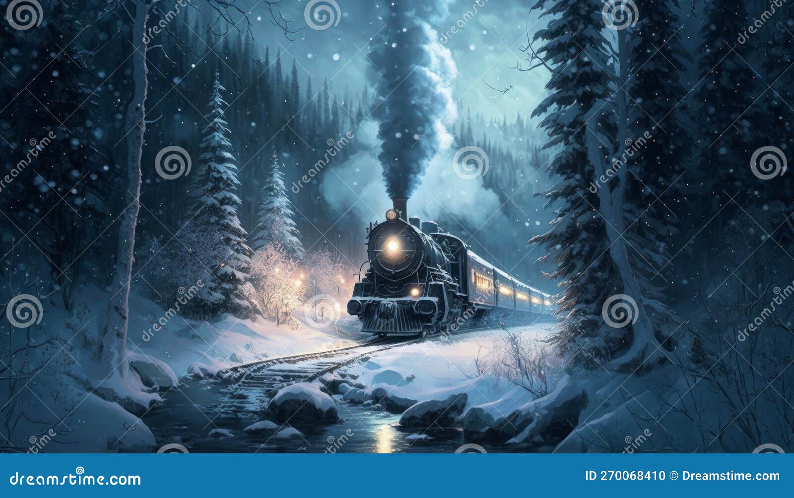 Fantasy Train Tracks Vanish Into Mysterious Horizon Under Enchanting ...