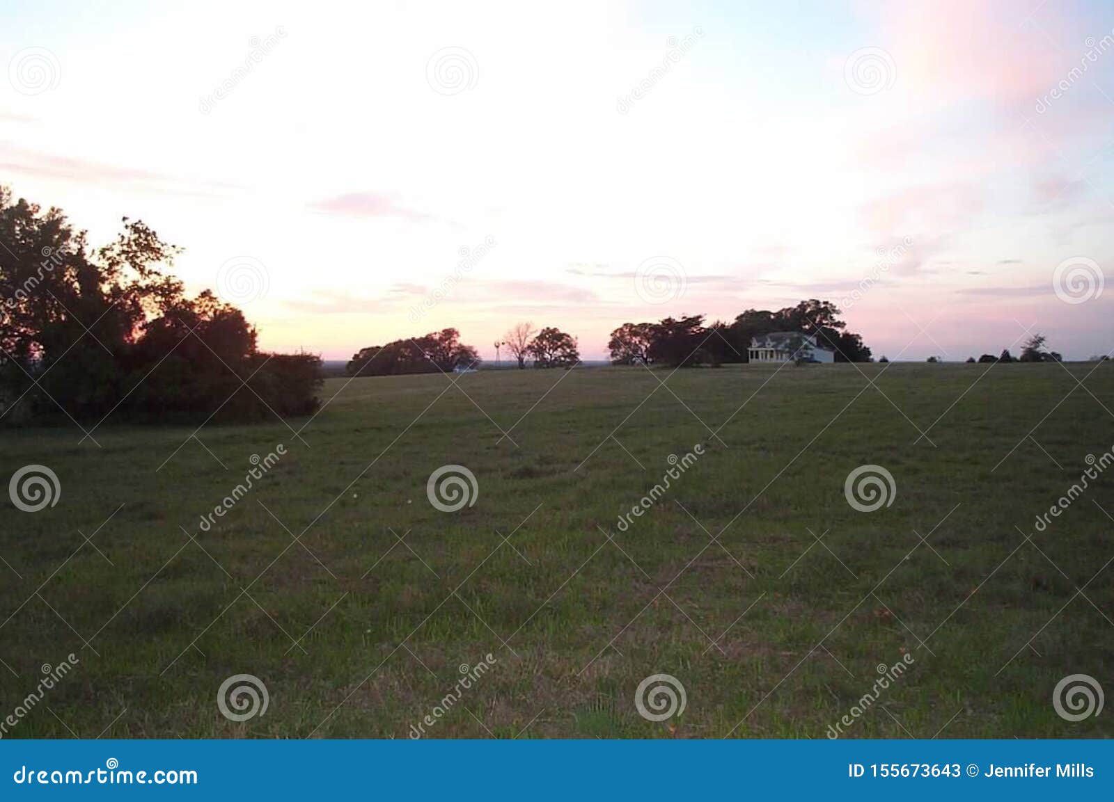 Farm view at sunset stock image. Image of view, farm - 155673643