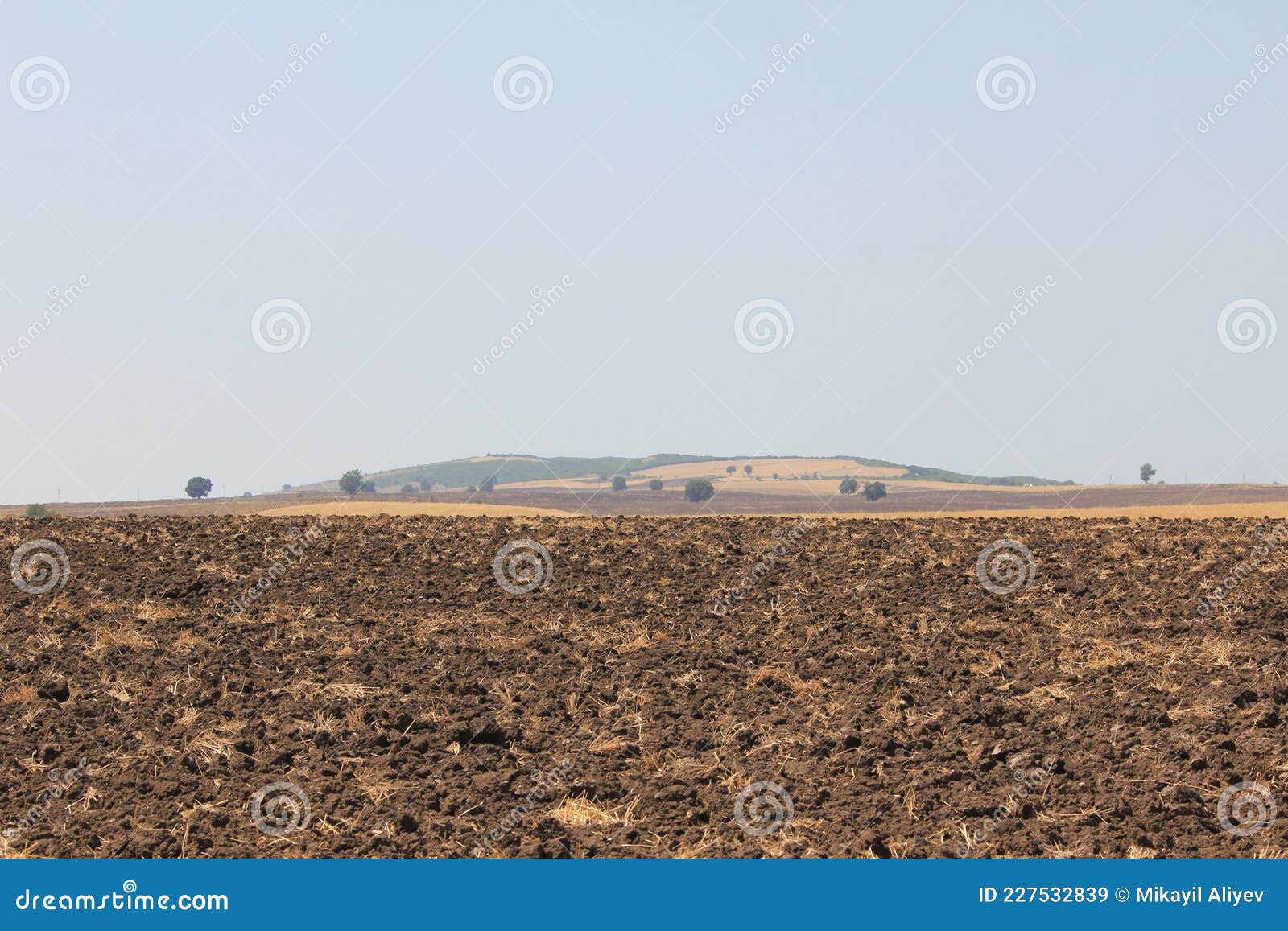 Beautiful Farming Field in the Mountainside Stock Image - Image of ...