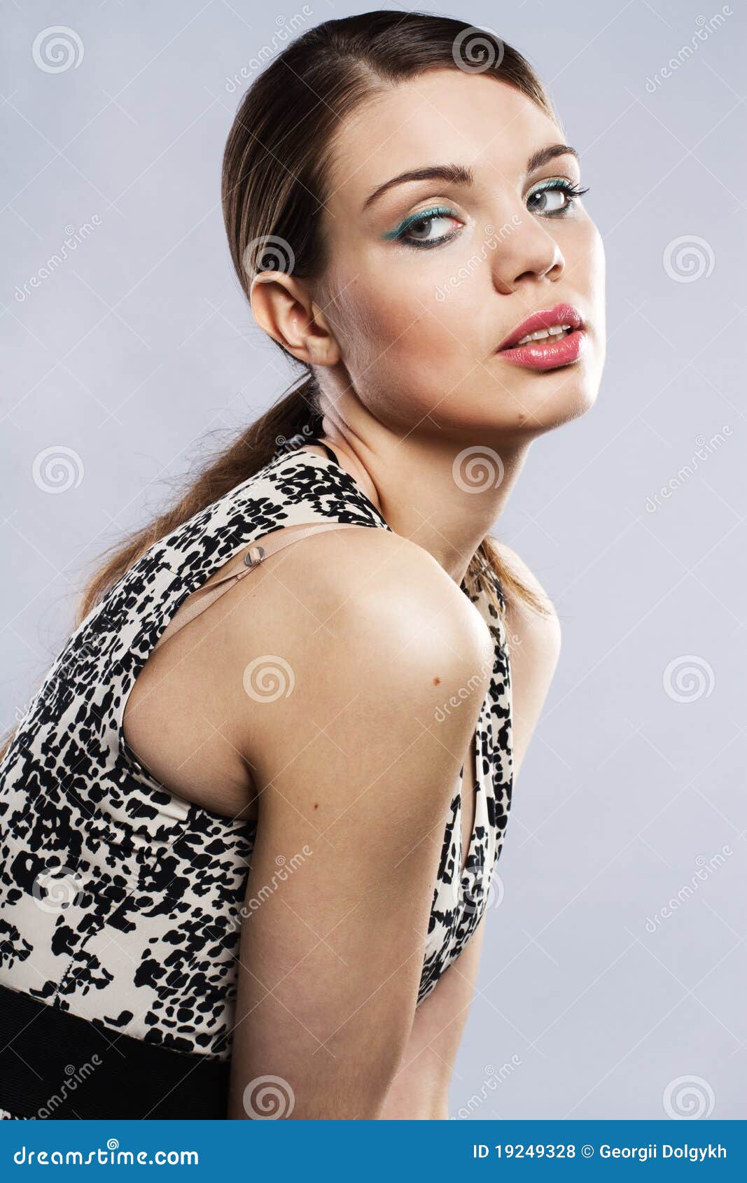 Beautiful fashion model stock photo. Image of alone, brown - 19249328