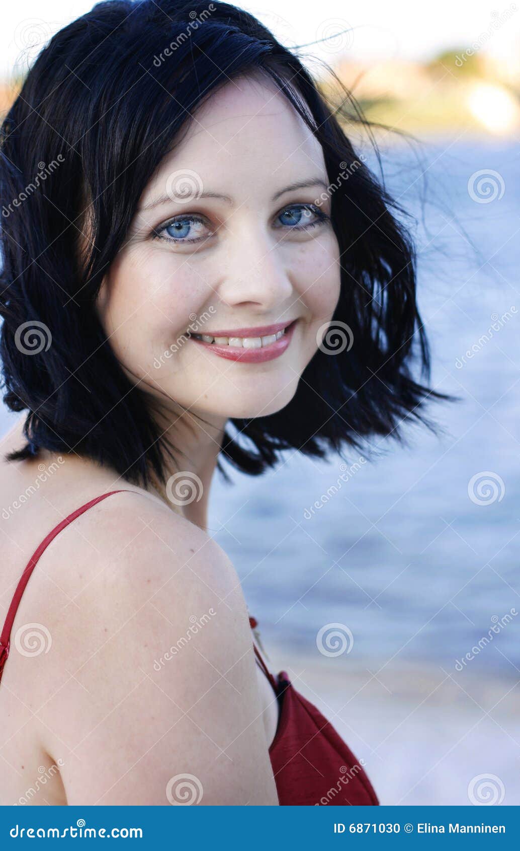 Beautiful Fashion Model on the Beach Stock Photo - Image of eyes ...