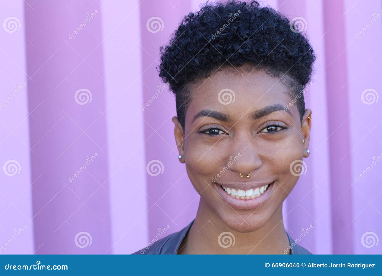 Beautiful Fashion Model with Copy Space on the Left Stock Photo - Image ...