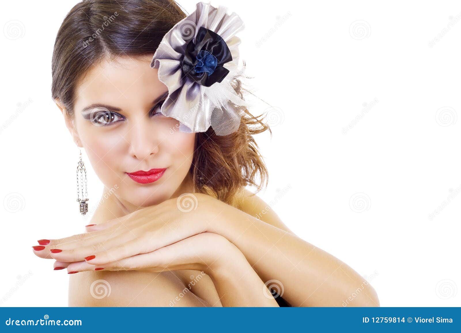 Beautiful Fashion Model with Fine Make-up Stock Photo - Image of ...