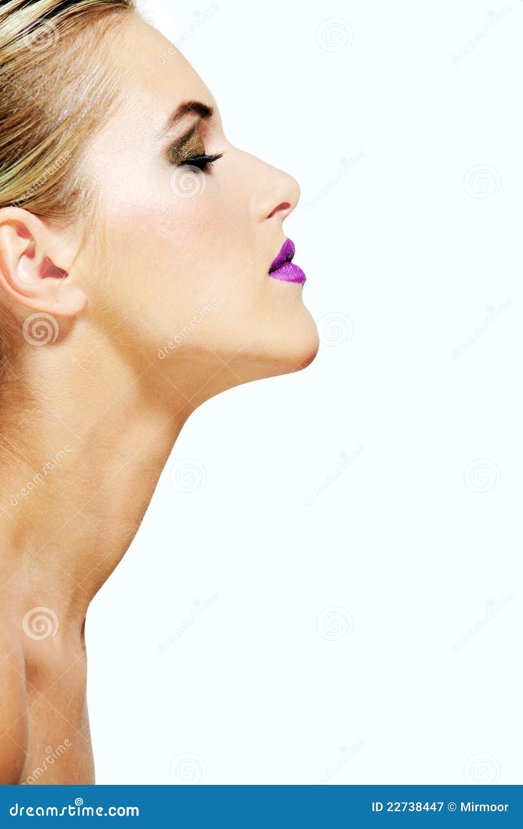 Beautiful Fashion Model with Full Make Up. Stock Image - Image of ...