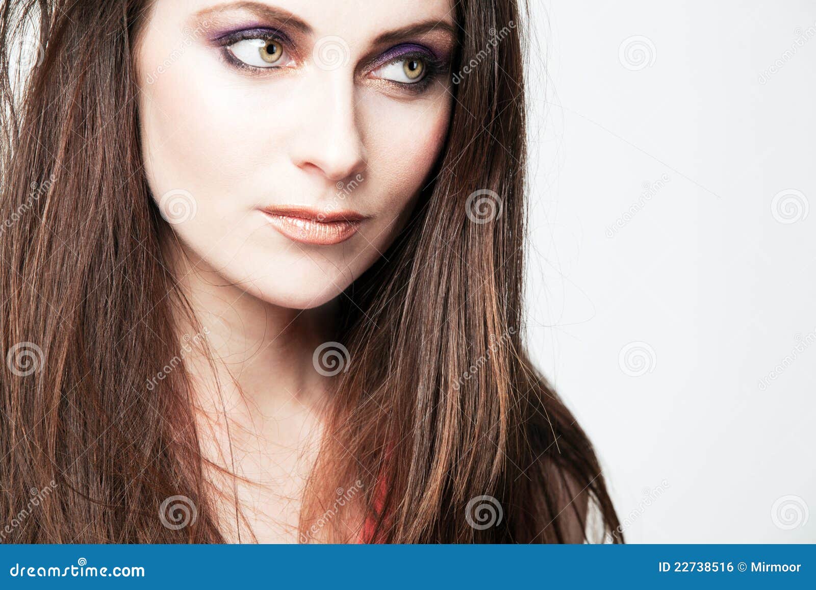 Beautiful Fashion Model with Full Make Up. Stock Photo - Image of ...