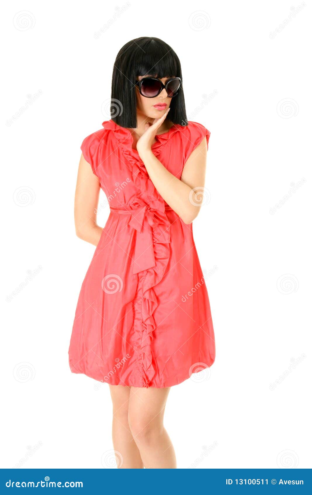 Beautiful Fashion Model in Mini Stock Image - Image of model, face ...