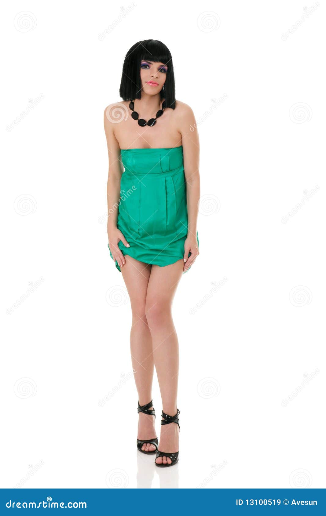 Beautiful Fashion Model in Mini Stock Image - Image of people ...