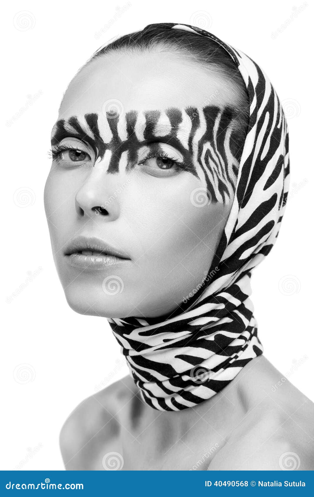 Zebra Face Makeup