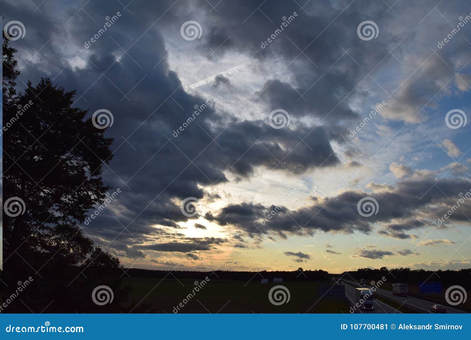 Beautiful fat sky stock image. Image of sunset, cloudscape - 107700481