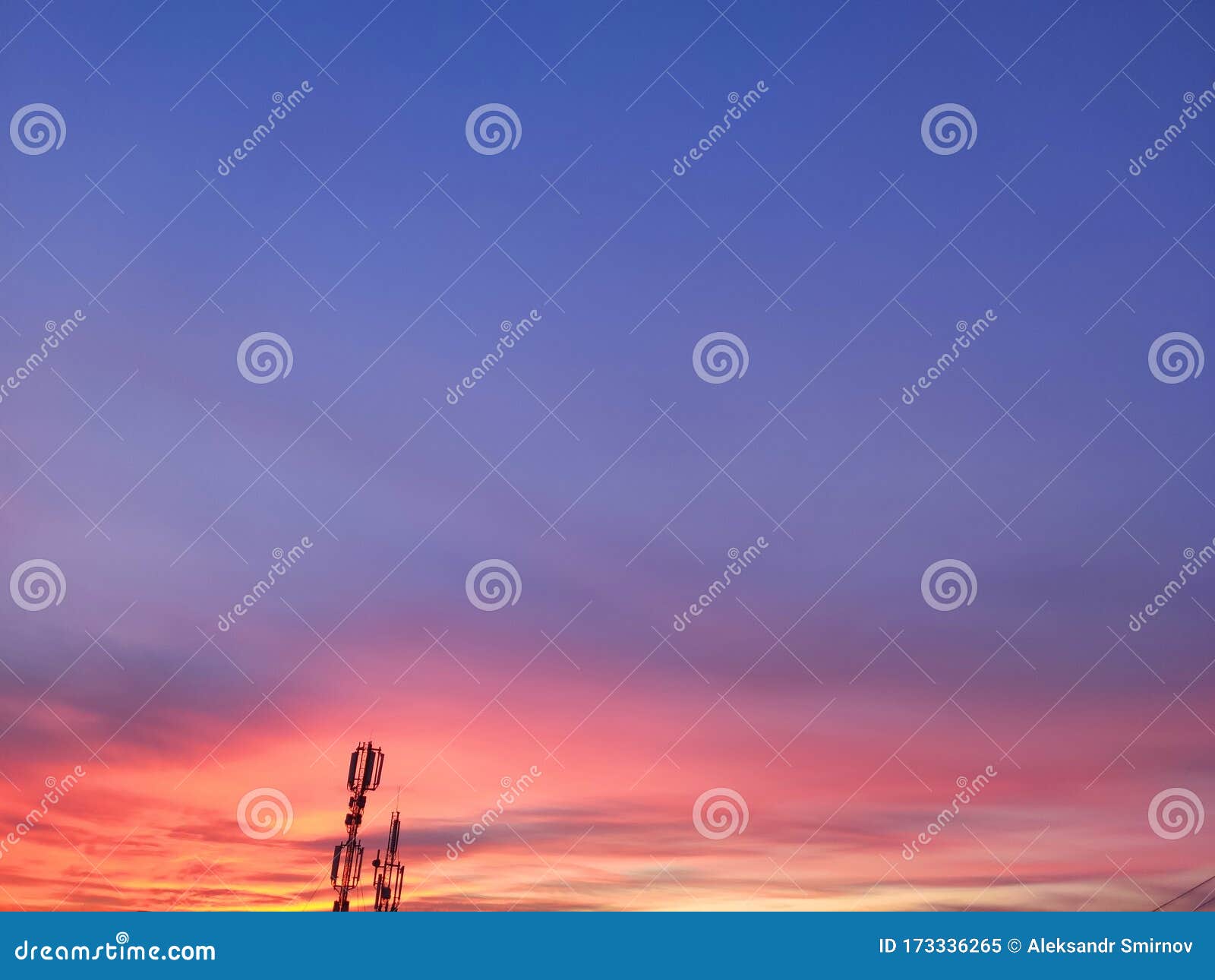 Beautiful Fat Sky at Sunset of the Day Stock Image - Image of ...