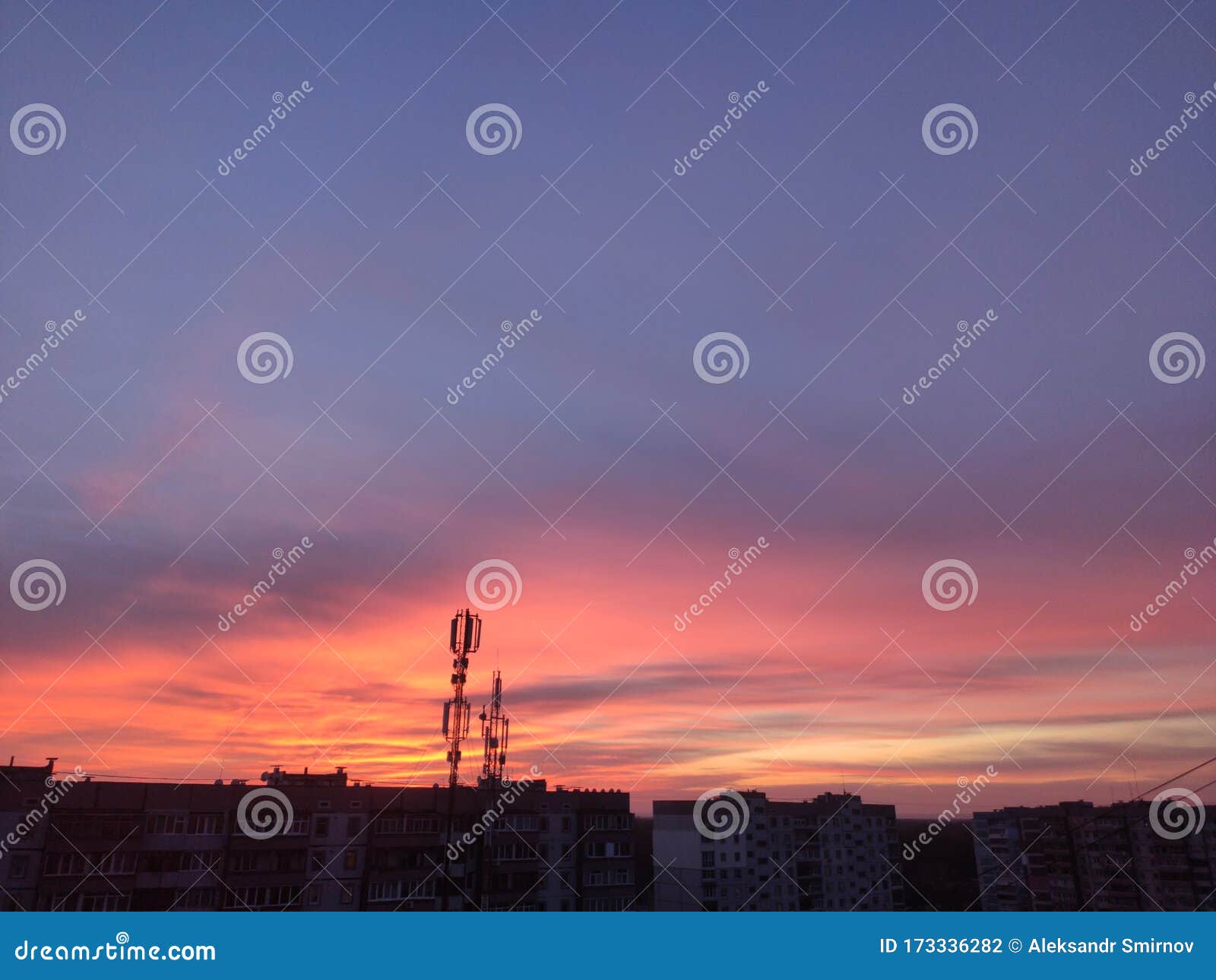 Beautiful Fat Sky at Sunset of the Day Stock Photo - Image of ...