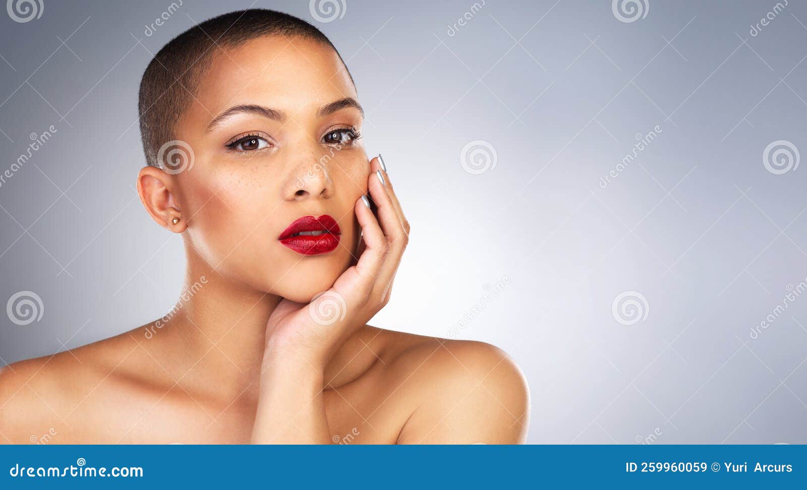 Beautiful Features Should Be on Display. Studio Shot of a Beautiful ...