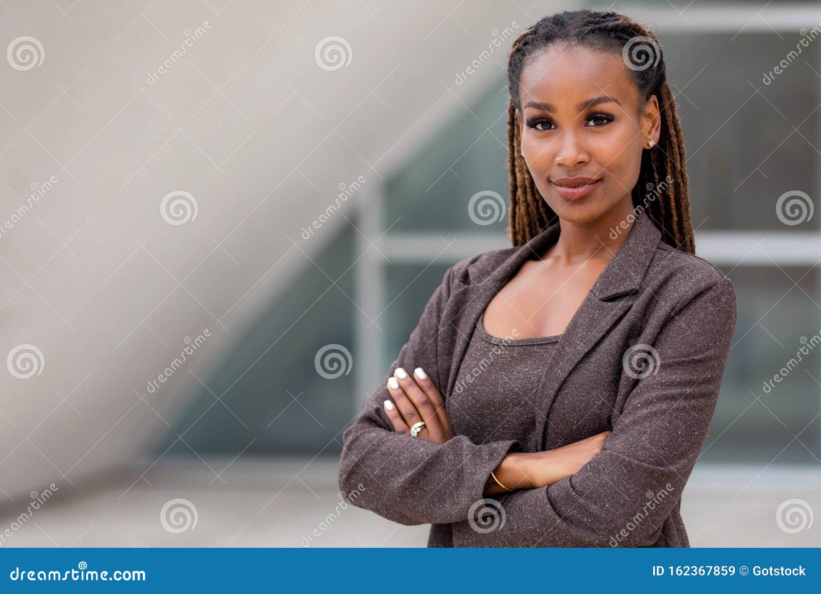 Beautiful Female African American Business Woman CEO in a Suit at the ... Beautiful Female African American Business Woman CEO in a Suit at the ...