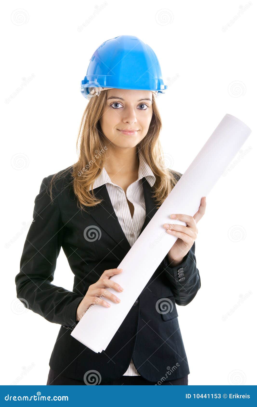 Beautiful female architect stock image. Image of girl - 10441153