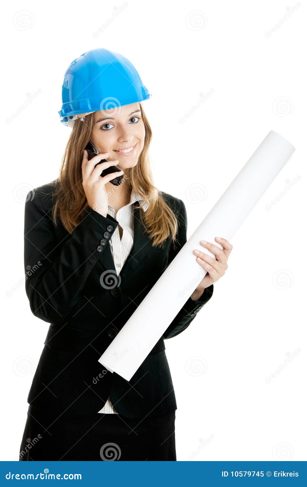 Beautiful female architect stock image. Image of background - 10579745