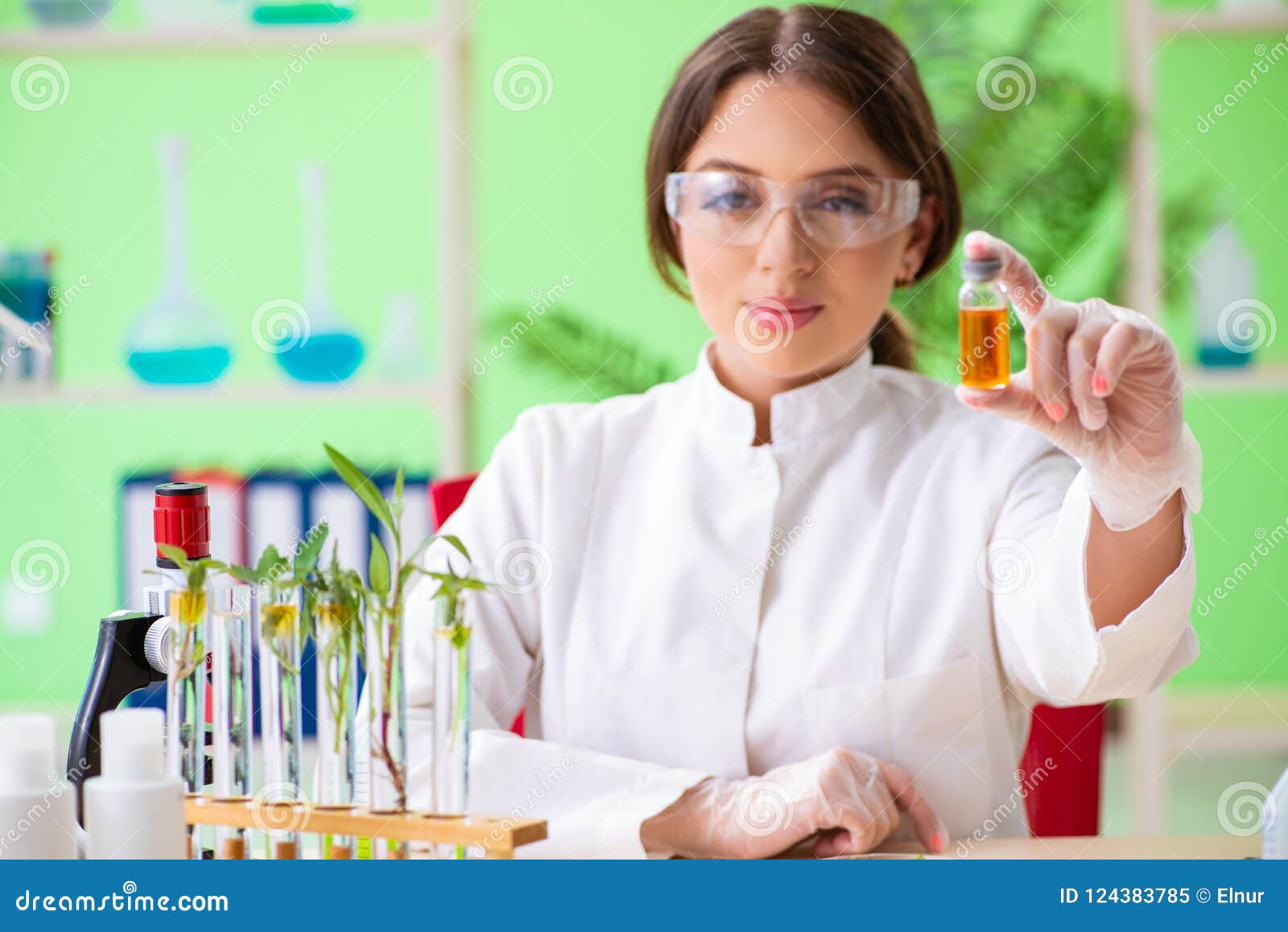 Scientist Or Chemist Sterile Inoculation Loop With Flame From Burner ...