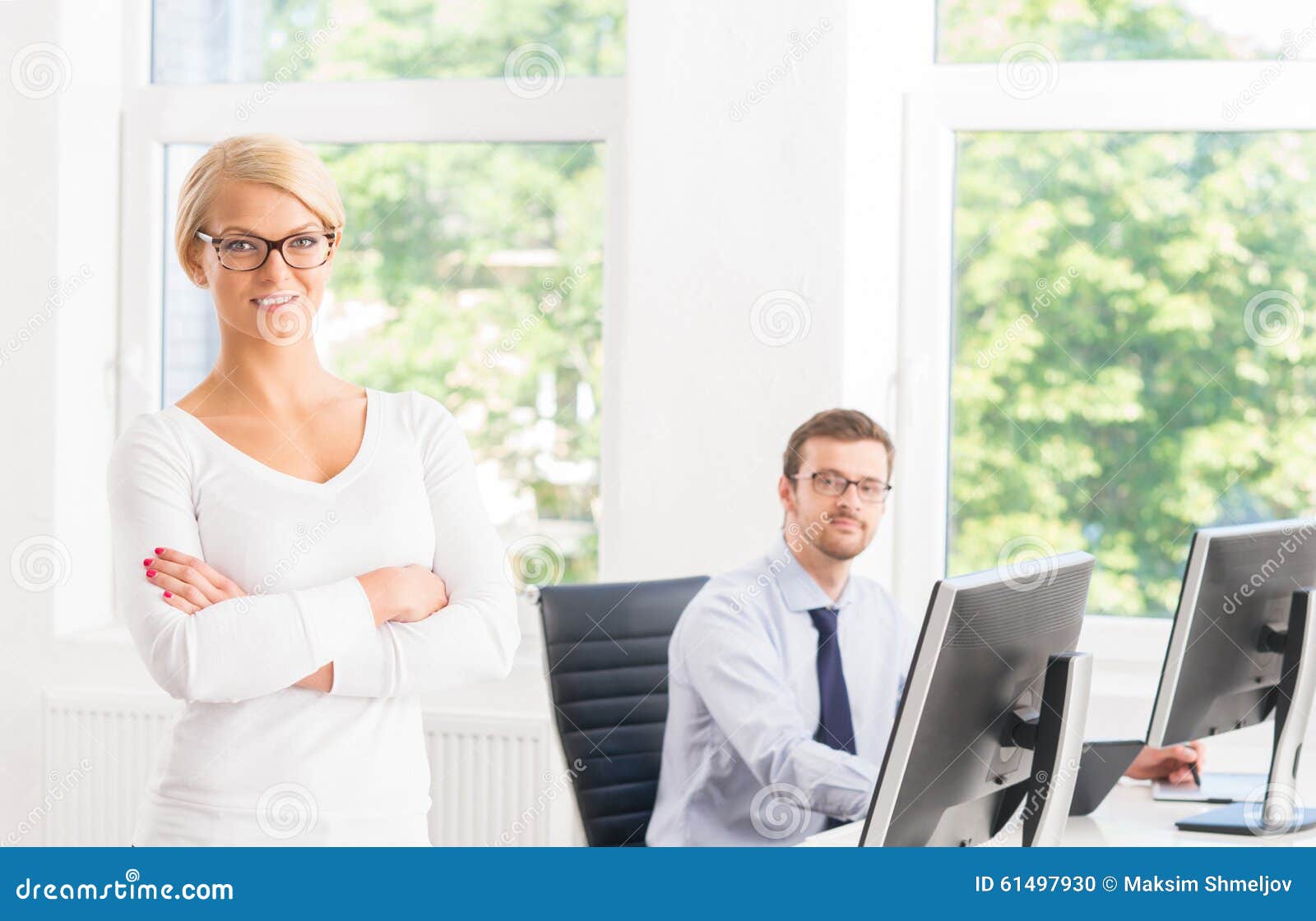 Beautiful Female Ceo Keeping Everything Under Control in the Office ...