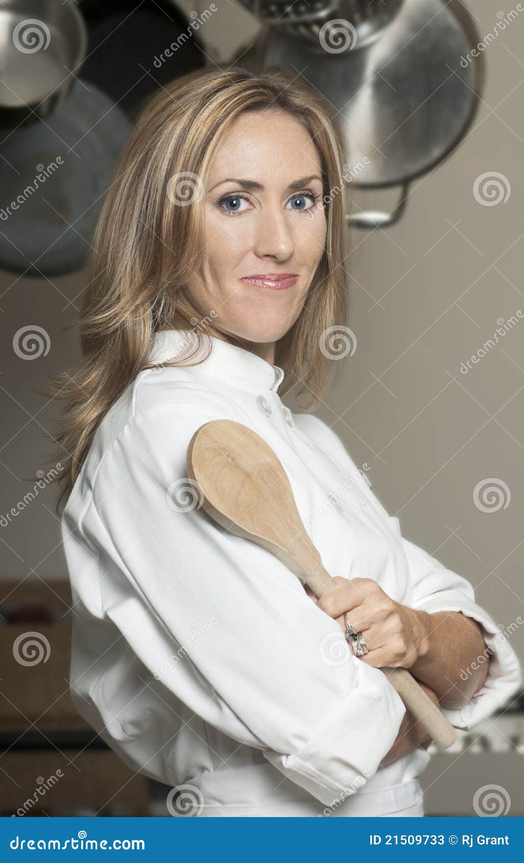Beautiful Female Chef stock image. Image of beautiful - 21509733