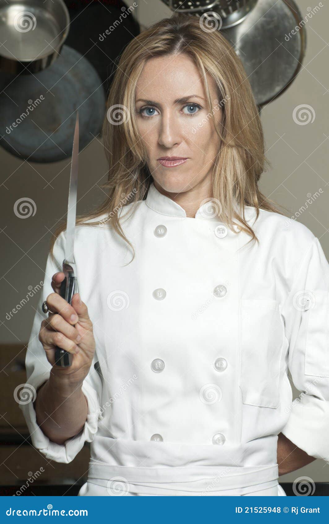 Beautiful Female Chef stock photo. Image of beautiful - 21525948