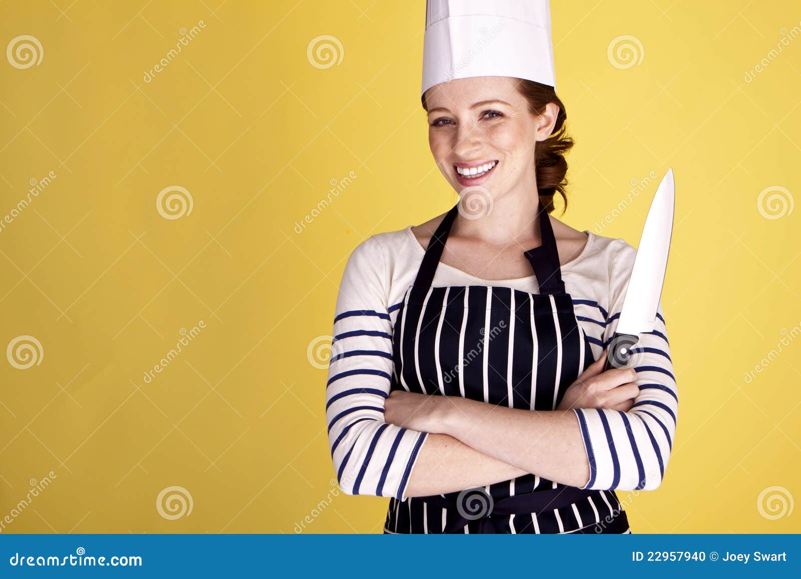 Beautiful female chef. stock photo. Image of background - 22957940
