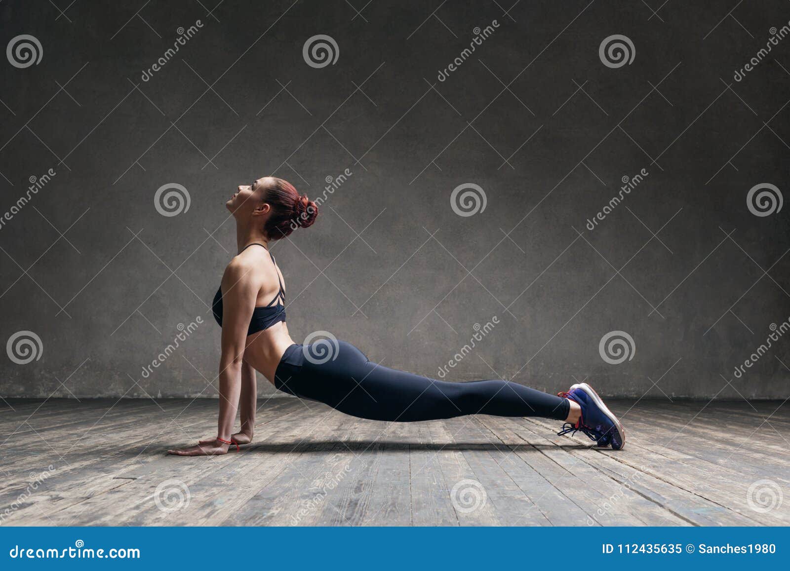 Young Beautiful Athlete is Posing in Studio Stock Image - Image of ...