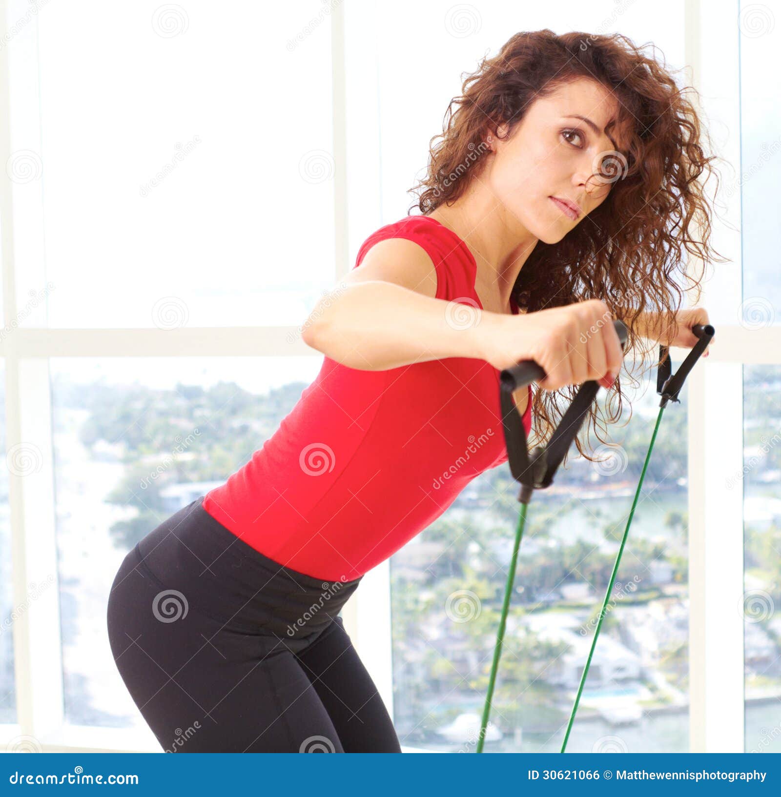 Beautiful Female Doing Resistance Training Stock Photo - Image of ...
