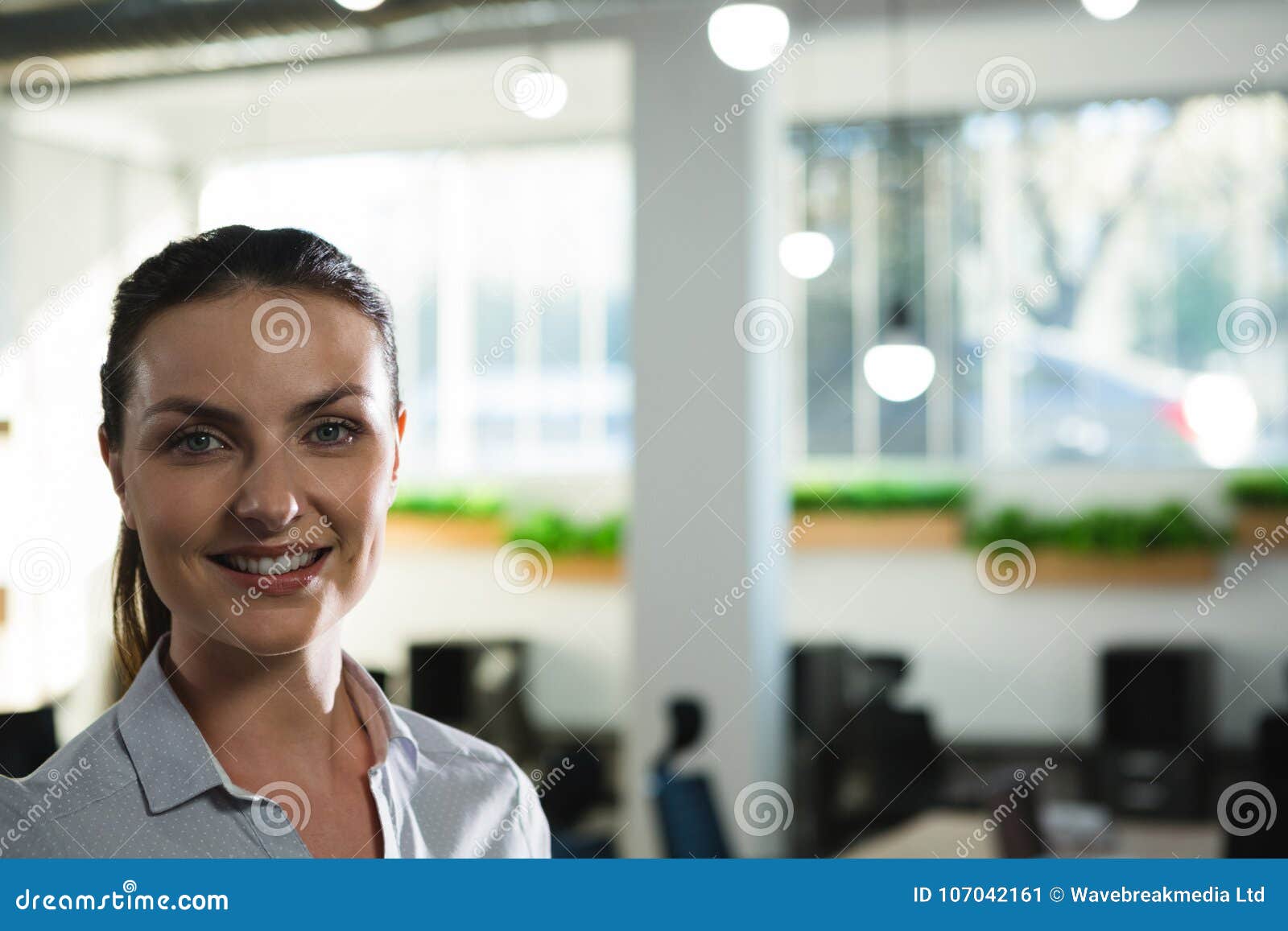 Beautiful Female Executive Looking at Camera Stock Image - Image of ...