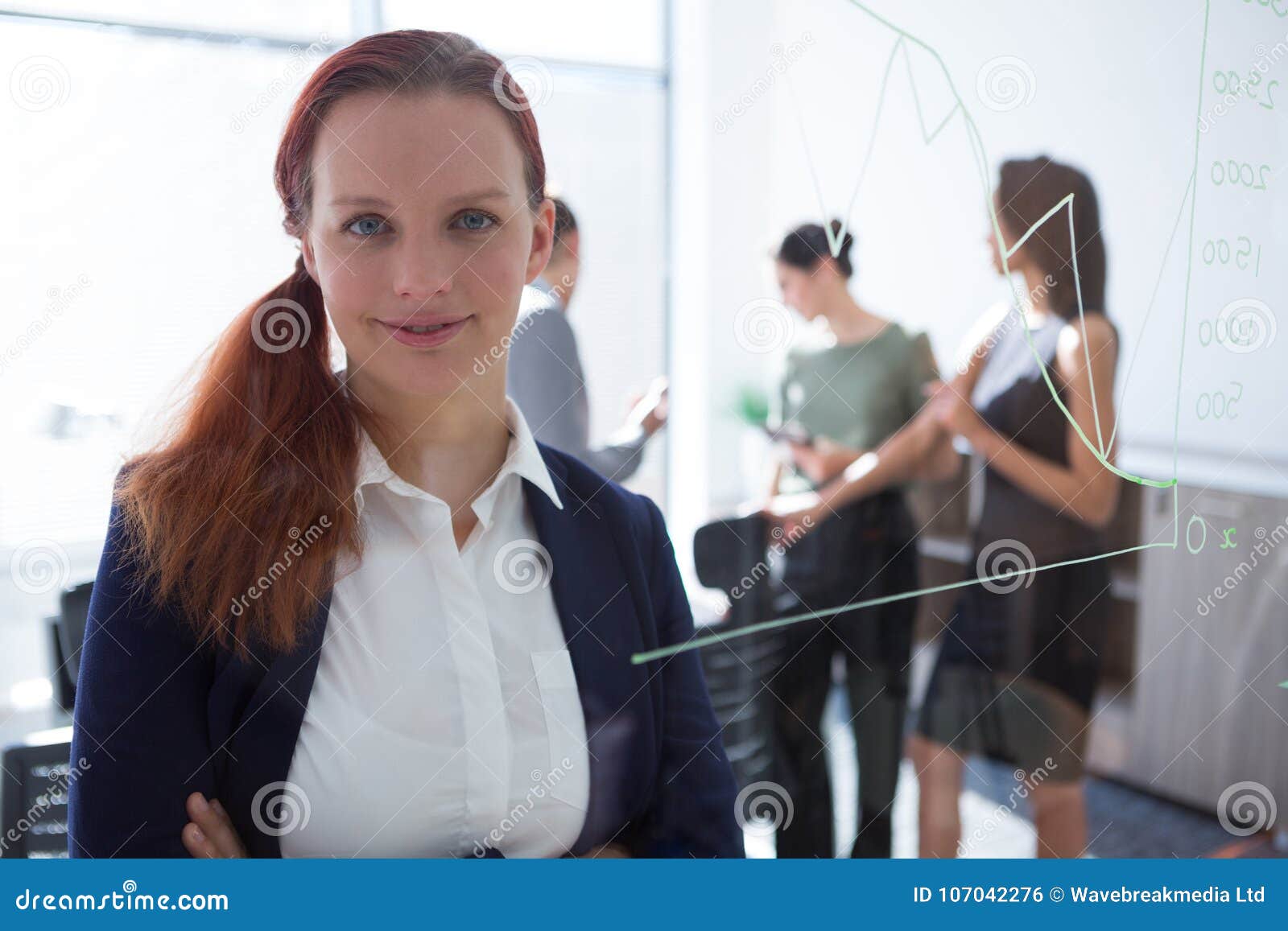 Beautiful Female Executive Looking at Camera Stock Photo - Image of ...