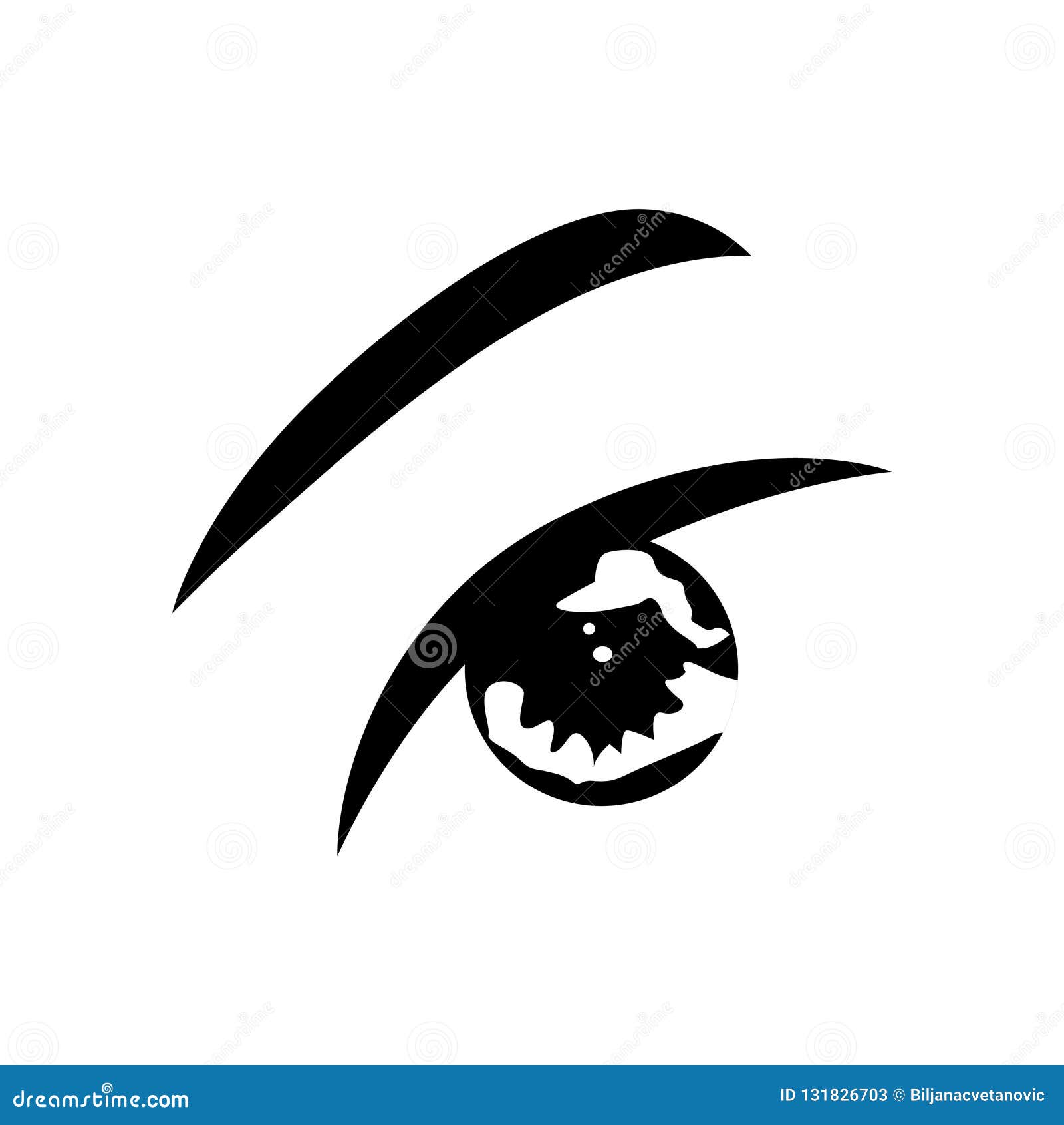Beautiful female eye stock illustration. Illustration of eyesight ...