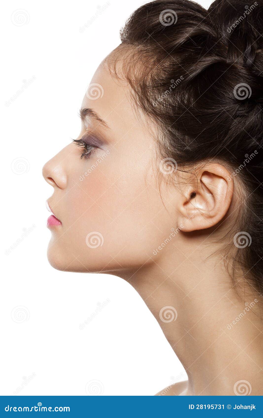 Beautiful female face stock image. Image of haircut, closeup - 28195731