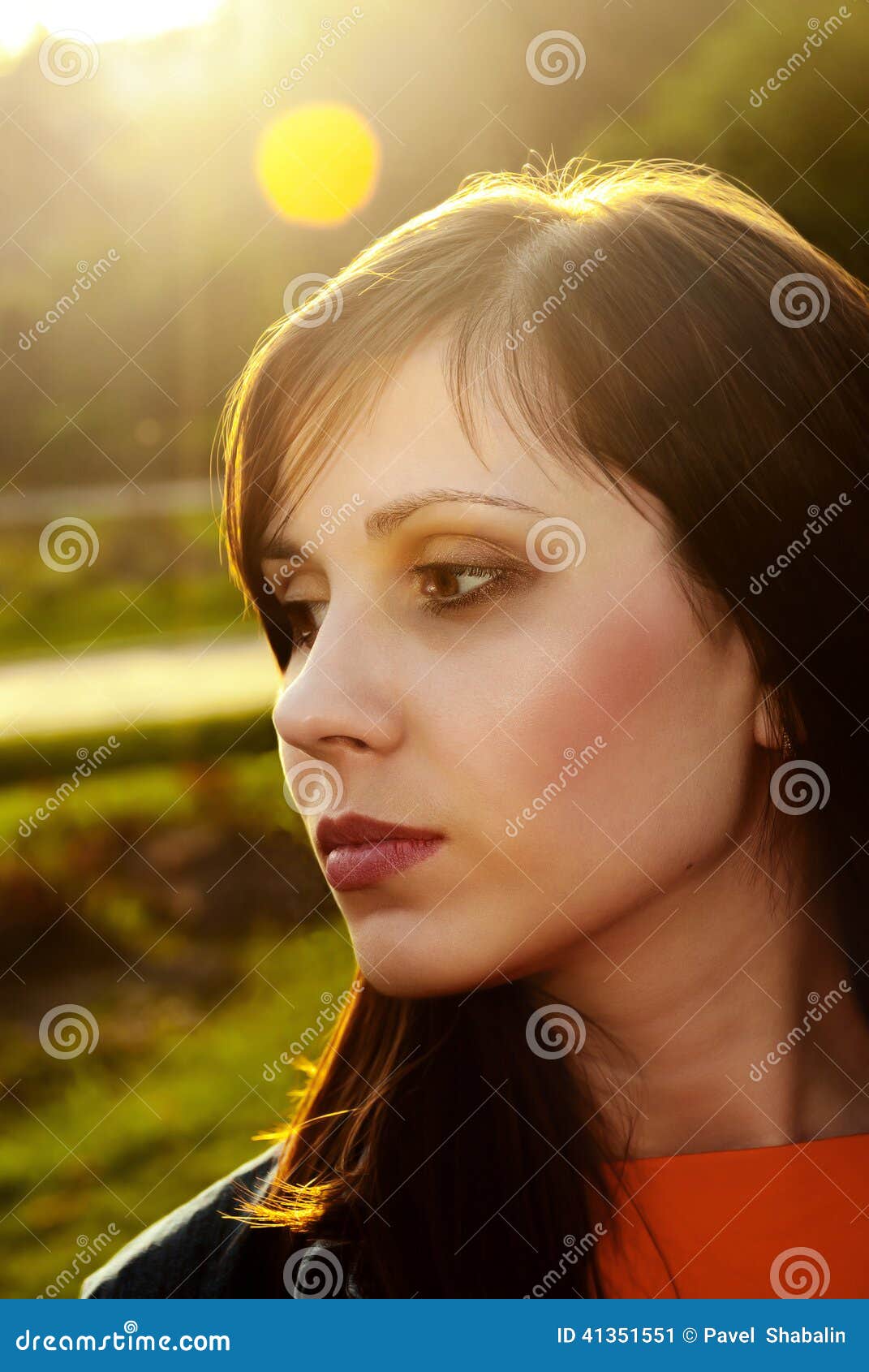 Beautiful female face. stock image. Image of beautiful - 41351551