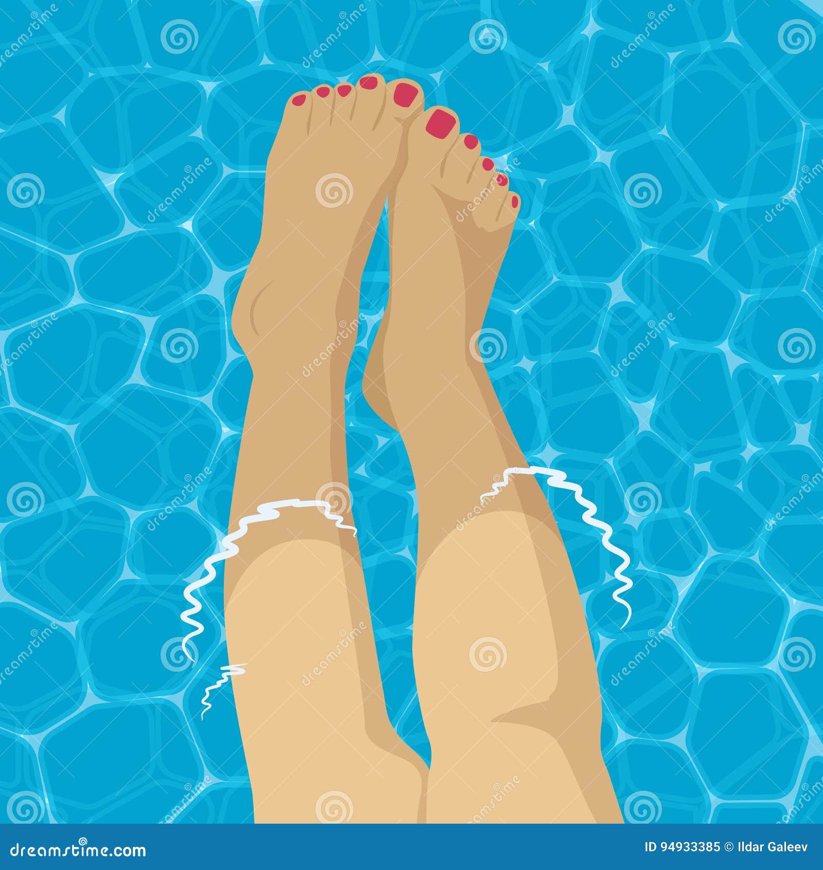 Female Foot In Flip Flop Cartoon Vector | CartoonDealer.com #61145347