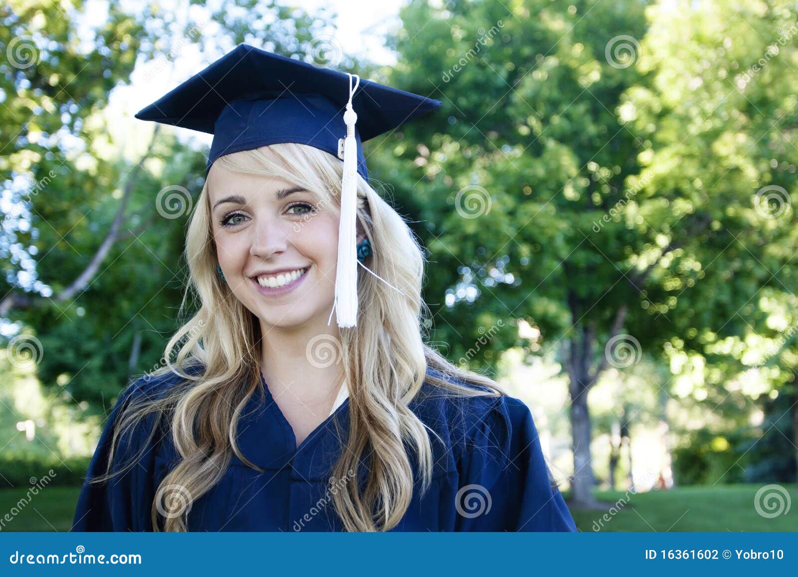 Beautiful Female Graduate Portrait Stock Photo - Image of completed ...