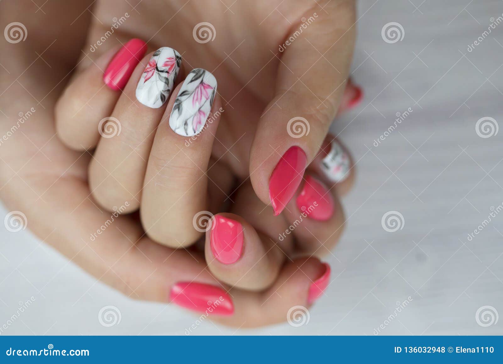 Beautiful Hand with Perfect Nails Stock Photo - Image of cosmetic, nail ...