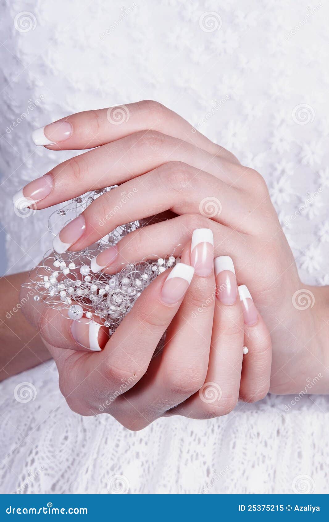 Beautiful Female Hands with Manicure Stock Image - Image of french ...
