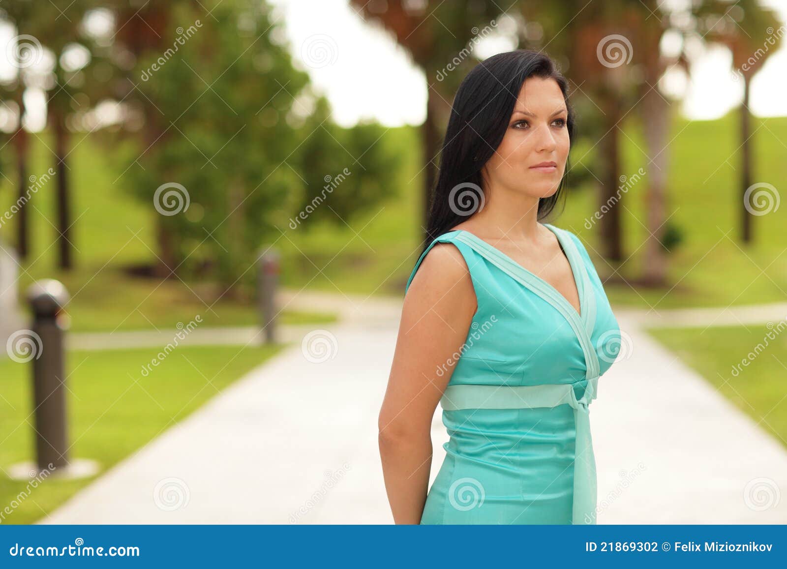 Beautiful Female Model in the Park Stock Photo - Image of scene ...