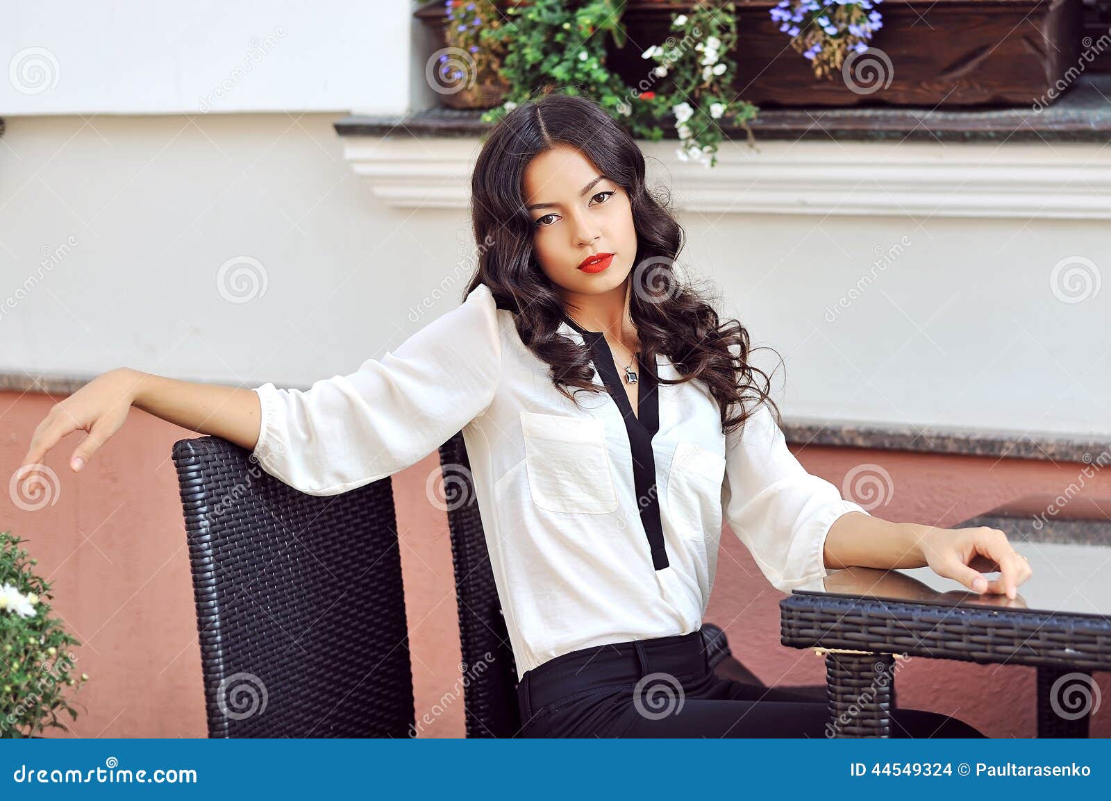 Beautiful Female Model Posing Outdoor Stock Photo - Image of adorable ...