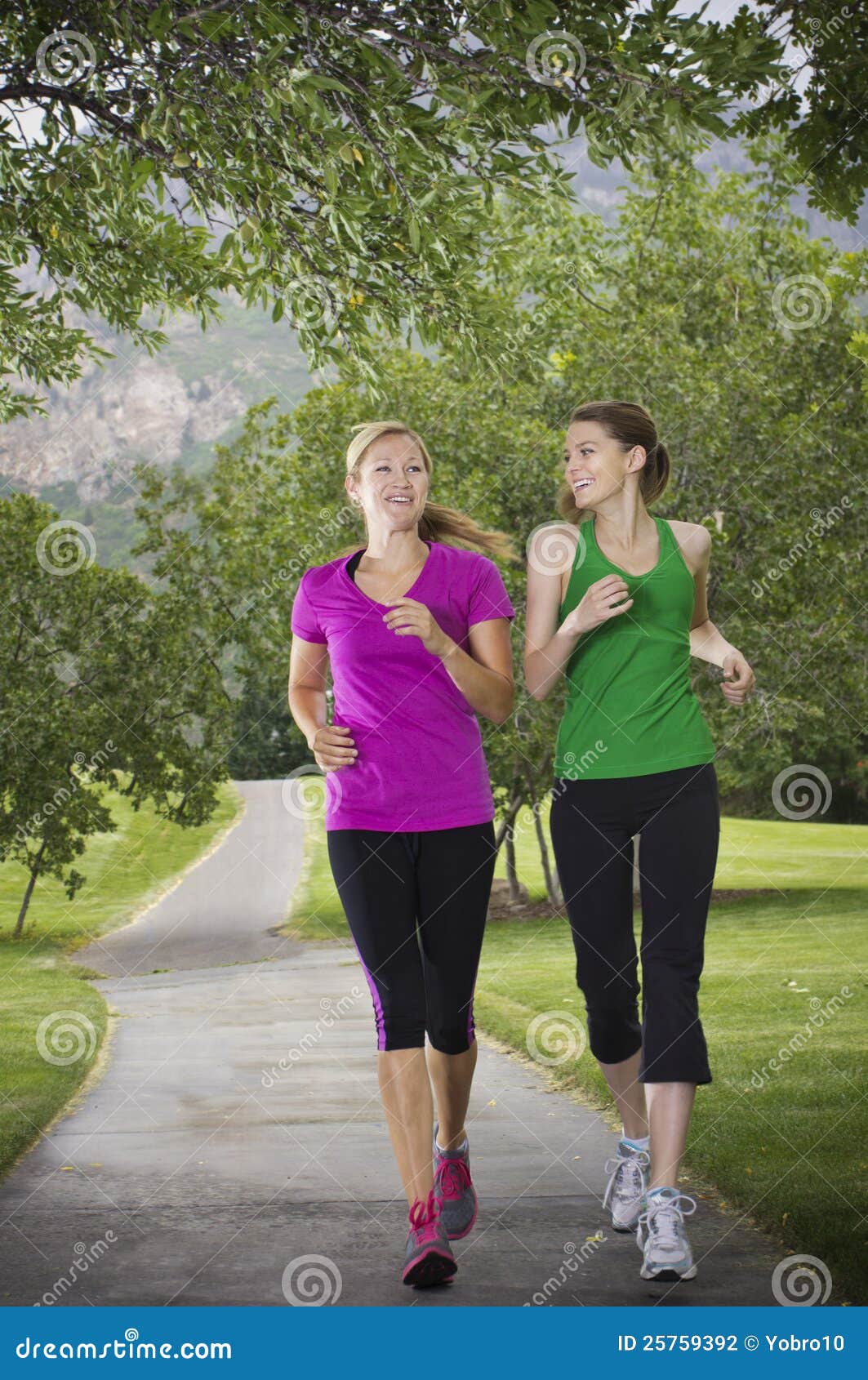 Beautiful Female runners stock photo. Image of laugh - 25759392