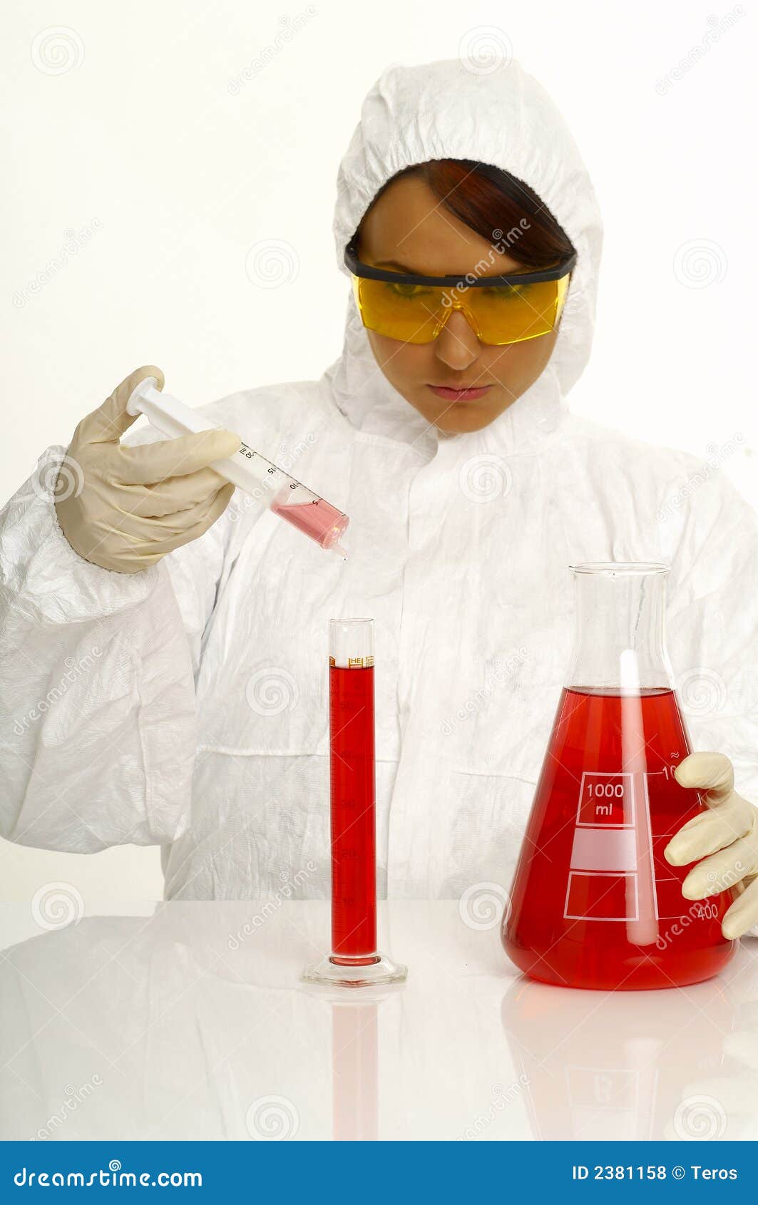 Beautiful female scientist stock photo. Image of blood - 2381158