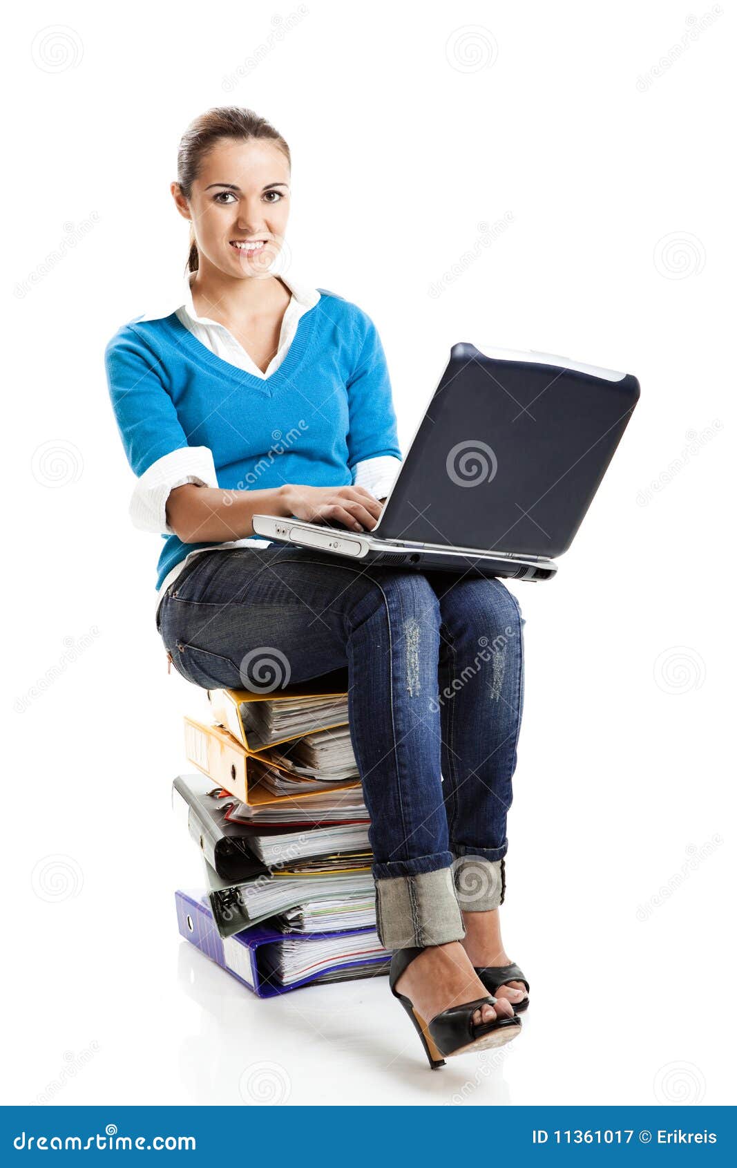 Beautiful female student stock image. Image of isolated - 11361017
