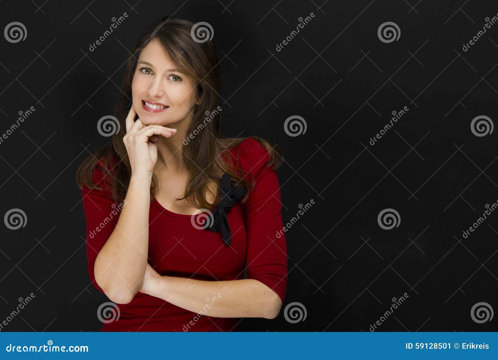 Beautiful Female Student Smiling Stock Image - Image of imagination ...