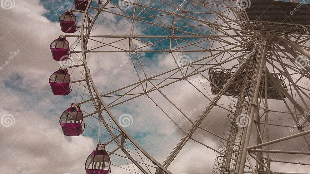 Beautiful the ferris wheel stock photo. Image of mast - 216522814