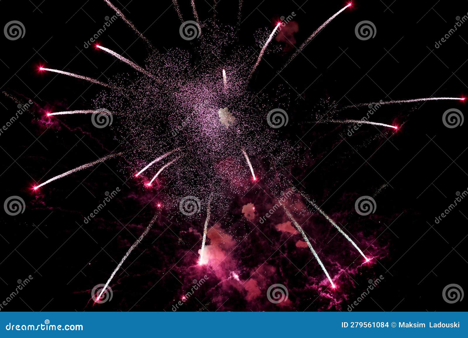 Beautiful Festive Fireworks for Celebrate Stock Photo - Image of ...