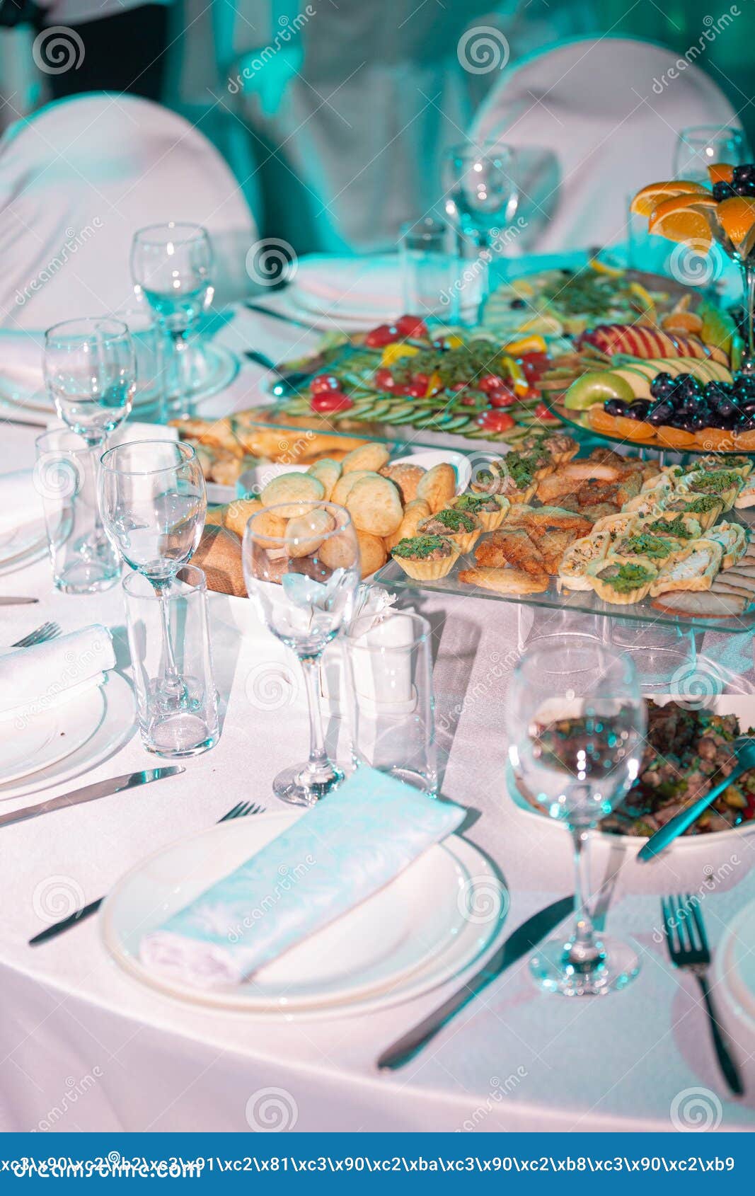 Beautiful Festive Table Setting at the Event Stock Photo - Image of ...